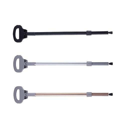 Trekking Poles Ultralight Aluminum Telescopic Stool Folding Cane Chair for Mountaineering (Color : Aureate)