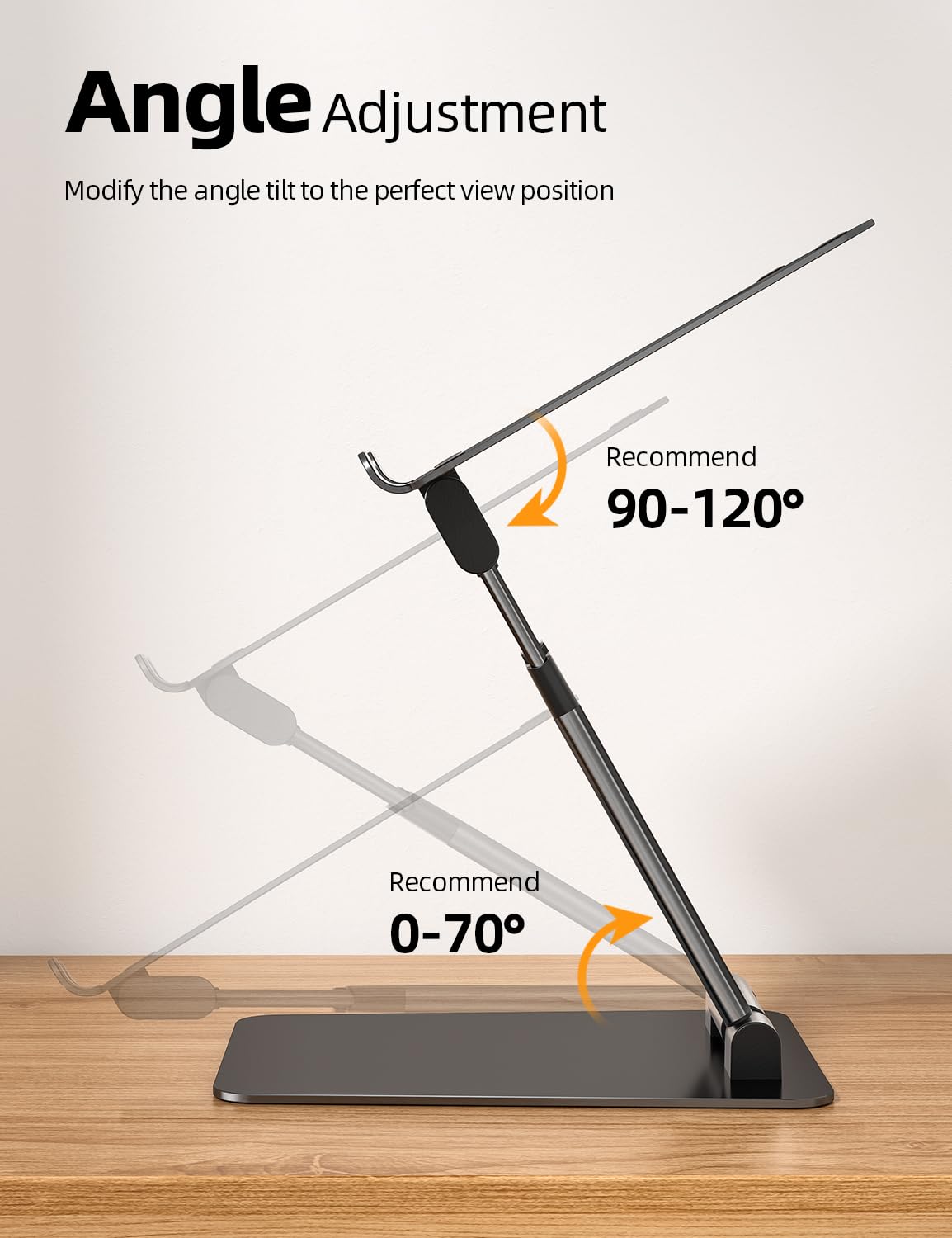 Nulaxy Laptop Stand for Desk, Ergonomic Sit to Stand Laptop Holder Convertor, Adjustable Height from 1.18" to 21", Supports up to 22lbs, Compatible with MacBook, All Laptops Computer Tablets 10-17"