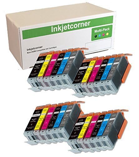Inkjetcorner Compatible Ink Cartridges Replacement for PGI-250XL CLI-251XL PGI 250 XL CLI 251 XL for use with MG7520 iP8720 MG7120 MG6320 Printer (24-Pack)