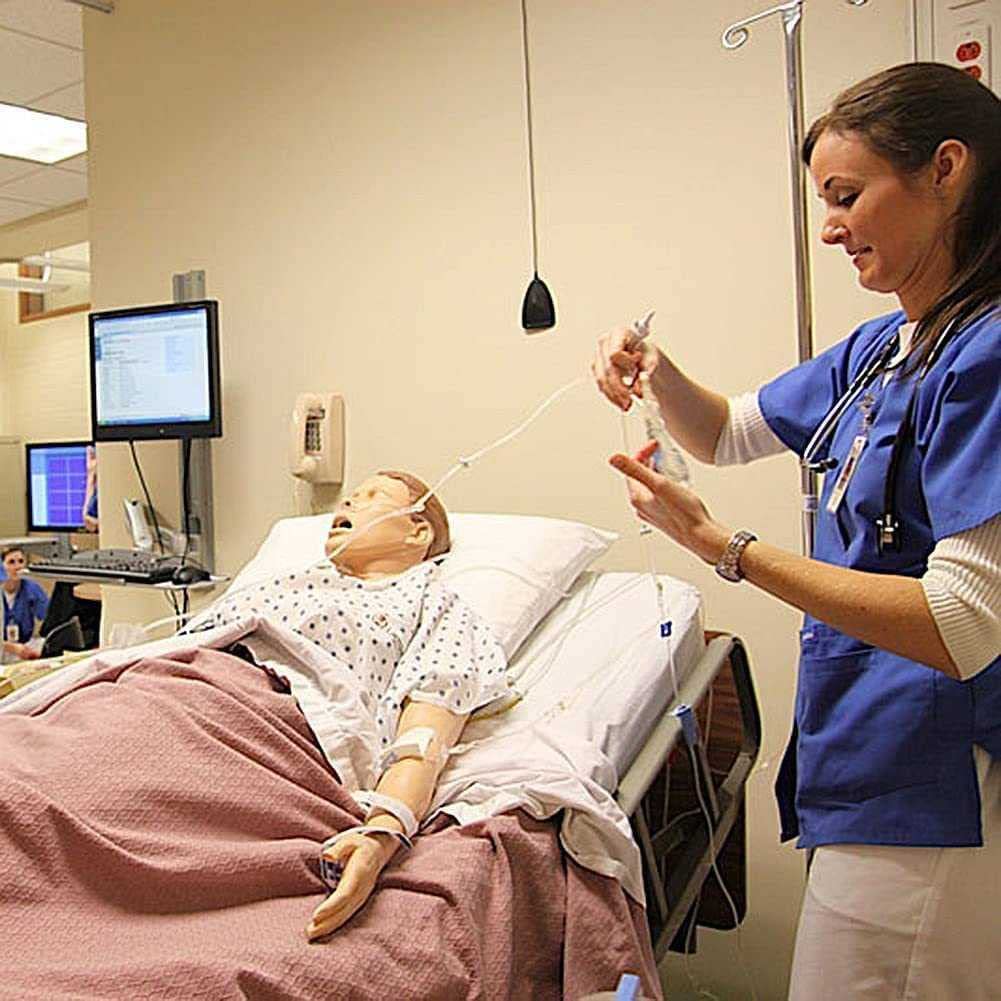 WFZY 5.5ft Patient Care Human Model PVC Anatomical Human Model Female Nursing Mannequin Removable Demonstration Human for Students Education Teaching Skills