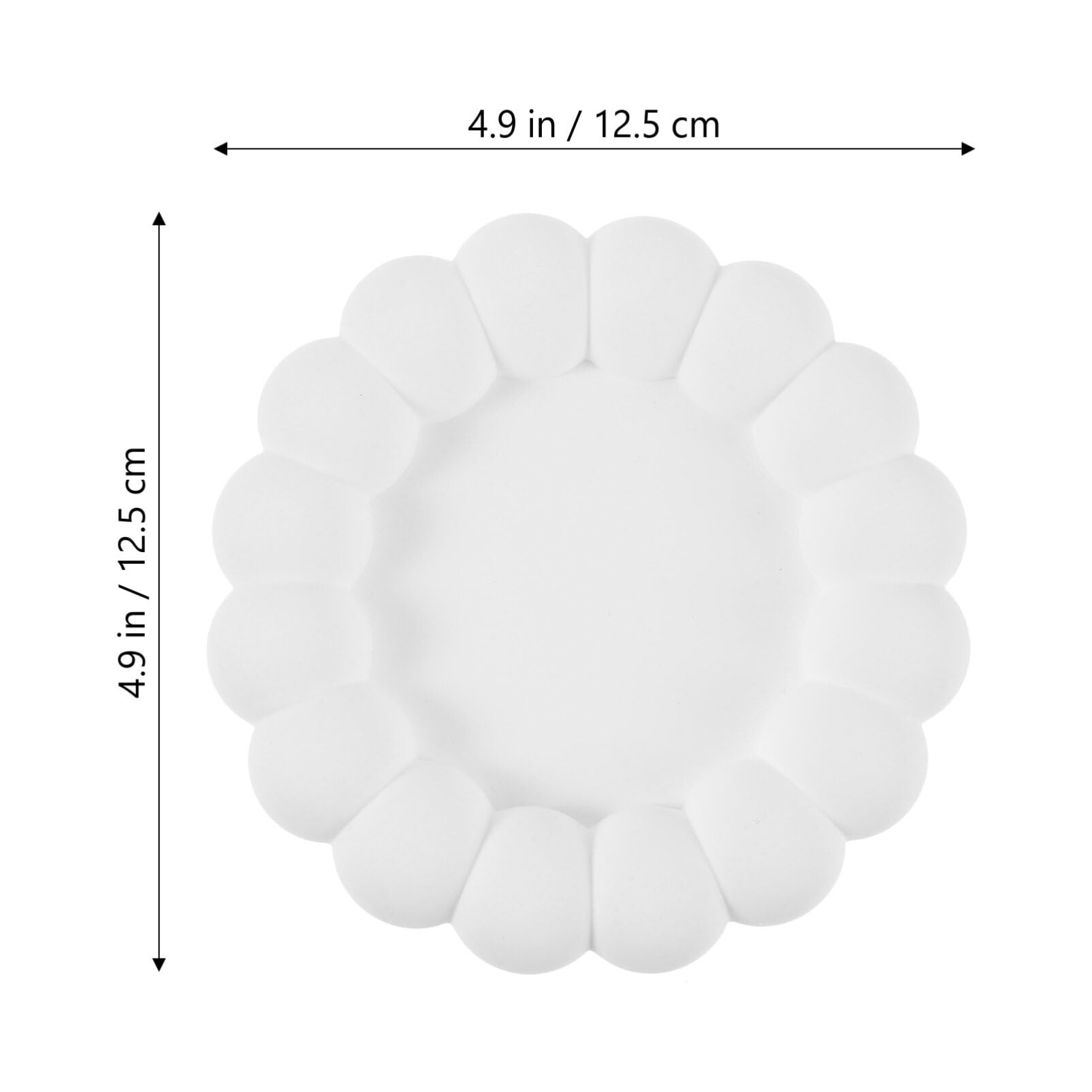 Round Tray Nail Decorations for Nail Art Dining Table Decor Jewelry Tray Home Decor Desk Tray Round Serving Tray Trinket Dish Earrings Holder Wedding White Earring Holder Plaster