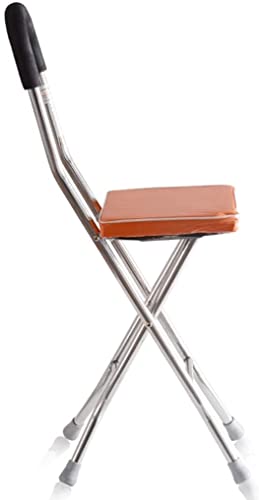 Cane Seat Folding Crutch Stool Folding Travel Cane Walking Stick Seat Camp Stool Chair Hiking Stick Cane Deluxe Massage Crutches Seat Stainless Steel Walking Stick Travel Aid for Elder Gift Practical
