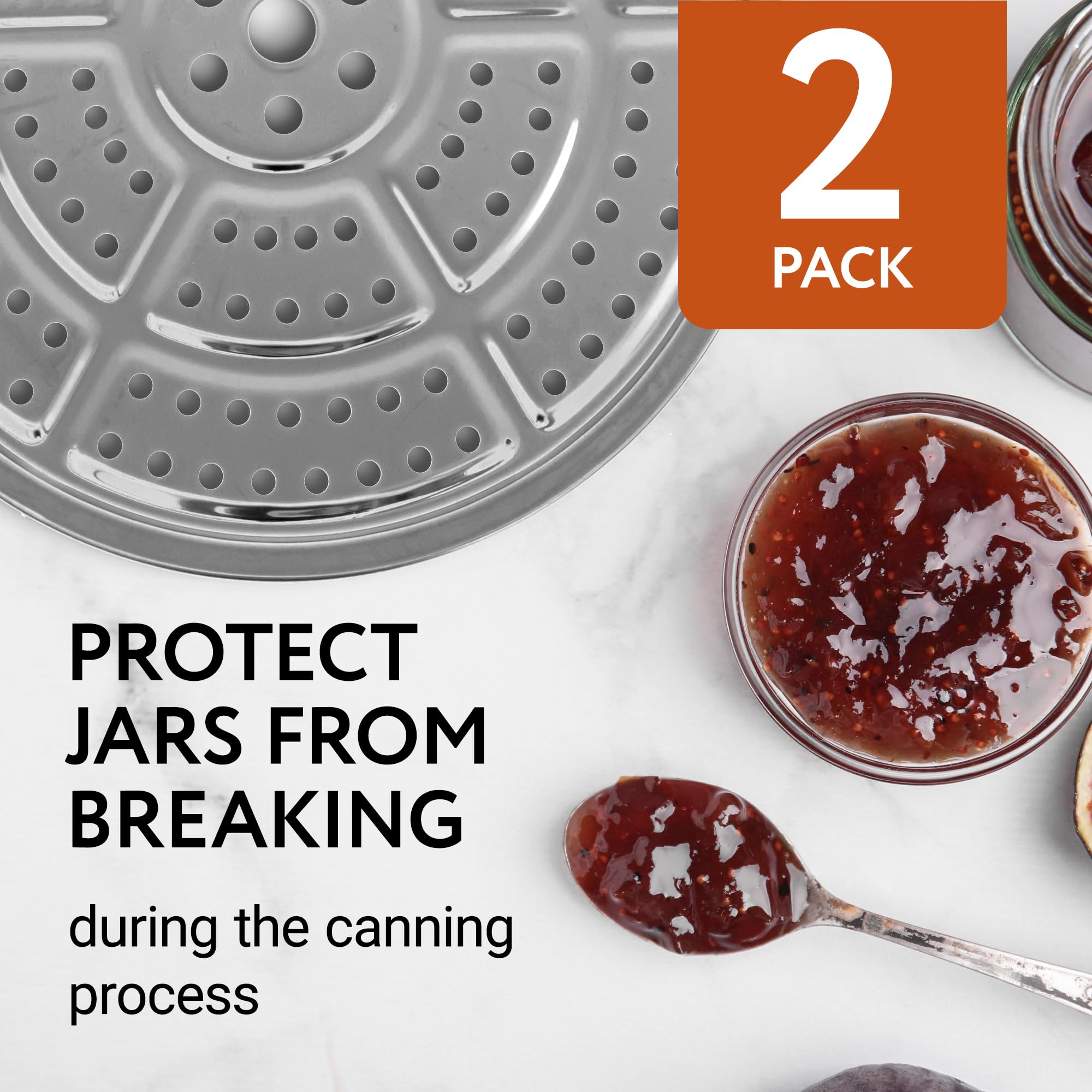 Impresa Products 2-Pack Pressure Canner Rack / Canning Rack for Pressure Cooker - Stainless Steel - Compatible with Presto, All American Pressure Canner and More, 11-Inch (28cm)