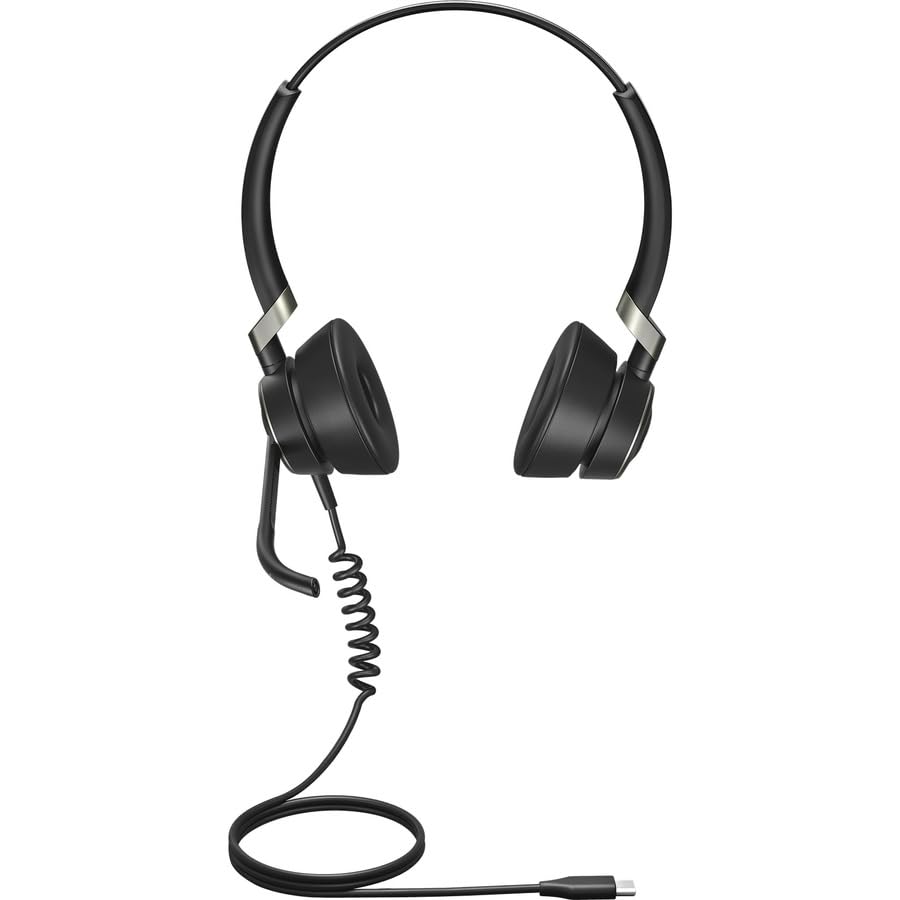 Jabra Engage 50 Wired Headset, Stereo β Telephone Headset with 3-Microphone System, Blocks Out Background Noise for Increased Agent Focus, Call Center Headset Features Enhanced Hearing Protection