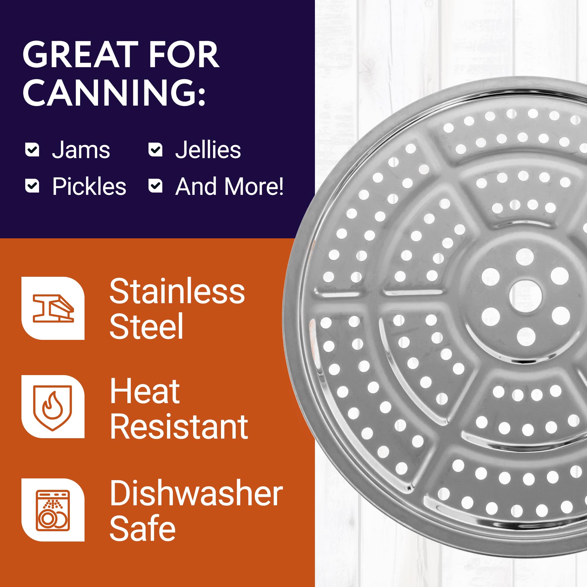 Impresa Products 2-Pack Pressure Canner Rack / Canning Rack for Pressure Cooker - Stainless Steel - Compatible with Presto, All American Pressure Canner and More, 11-Inch (28cm)
