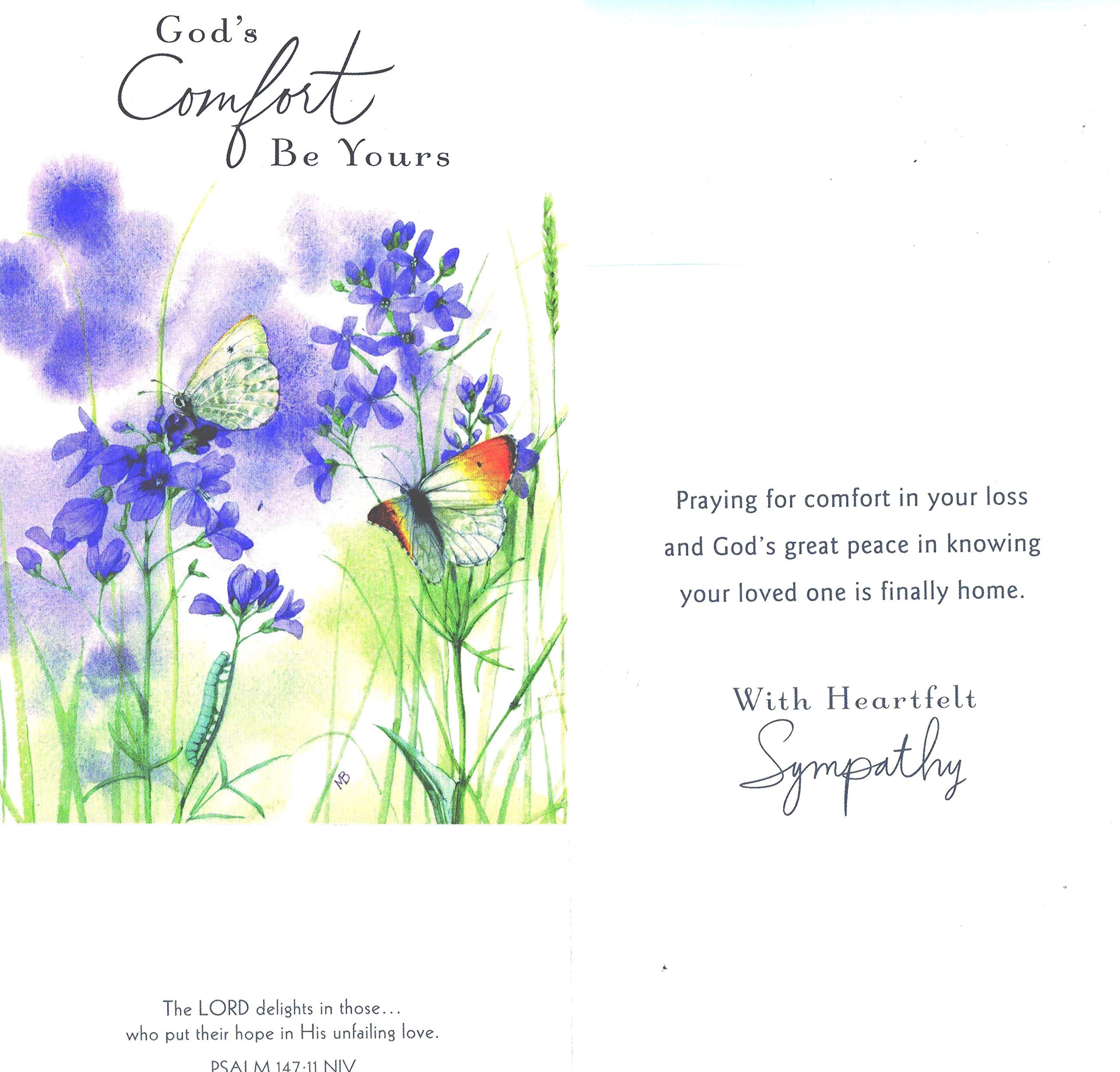 DaySpring - With Heartfelt Sympathy and Prayers - Nature's Blessings By Marjolein Bastin - 4 Design Assortment with Scripture - 12 Boxed Cards & Envelopes (J3355)