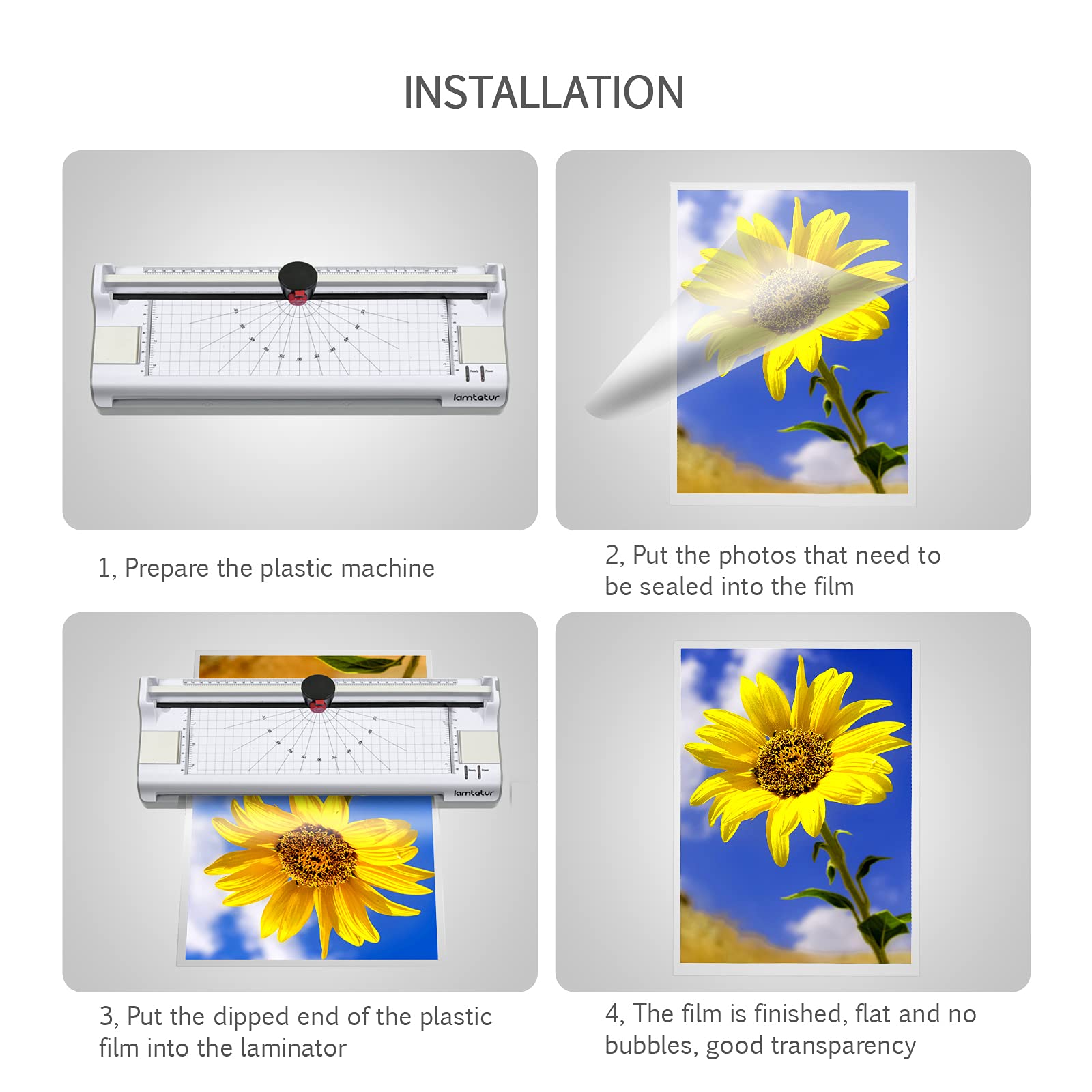 7 in 1 Laminator, Laminator Machine for A3/A4/A6, Laminator Machine with Laminating Sheets 70pouches for Office Home School Use,Paper Trimmer, Corner Rounder Hot &Cold.