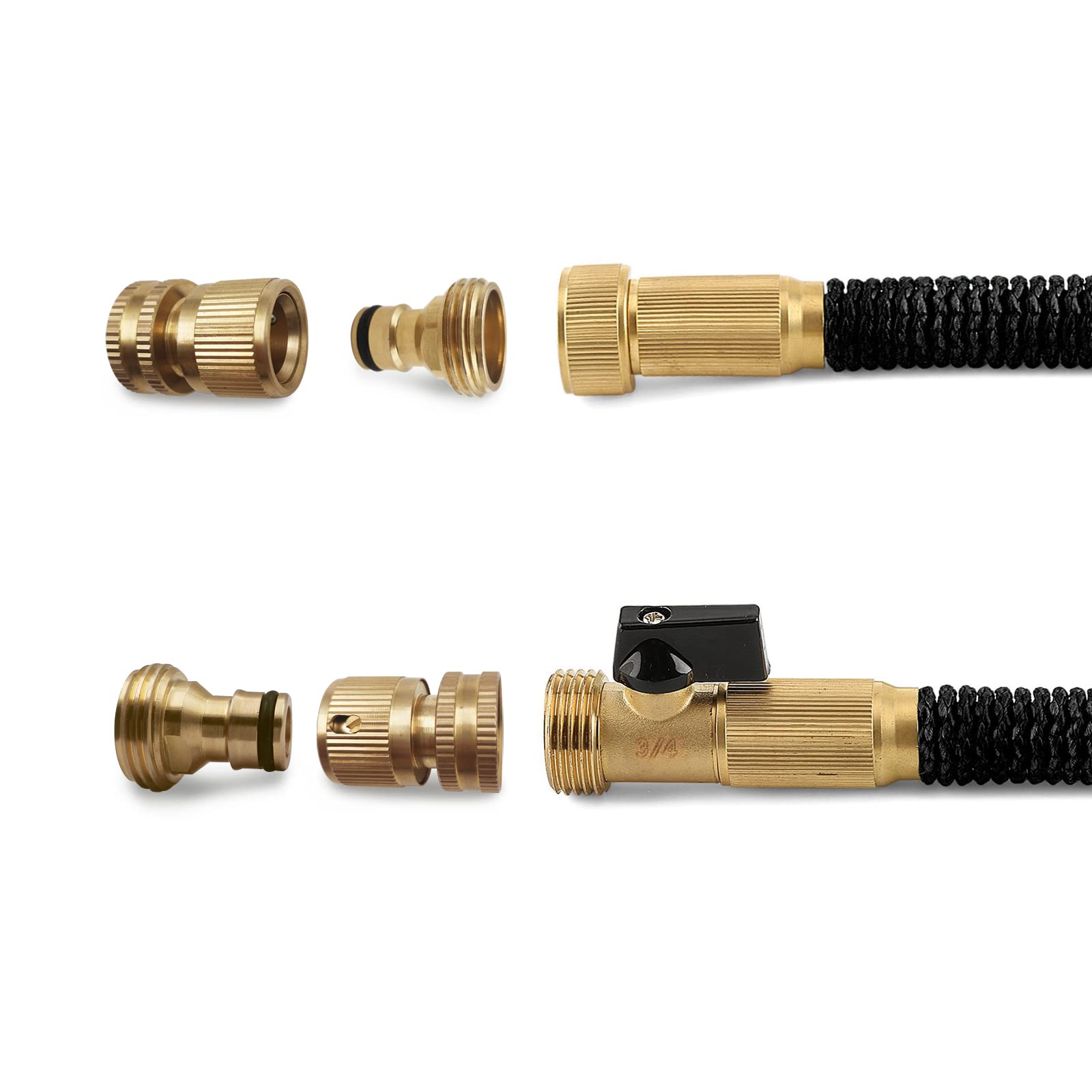 LYFJXX Garden Hose Connector, 1 pc 3/4 Inch 90 Degree Elbow Connector + 1 pc 3/4 Inch Hose Quick Connector