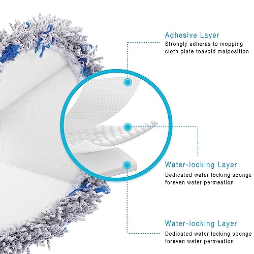 Jollsung 4 Pack Washable Mopping Pads for ECOVACS DEEBOT X1 Omni/ X1 Turbo / T10 Omni Vacuum Mop Replacement Pads Microfiber Mop Cloths