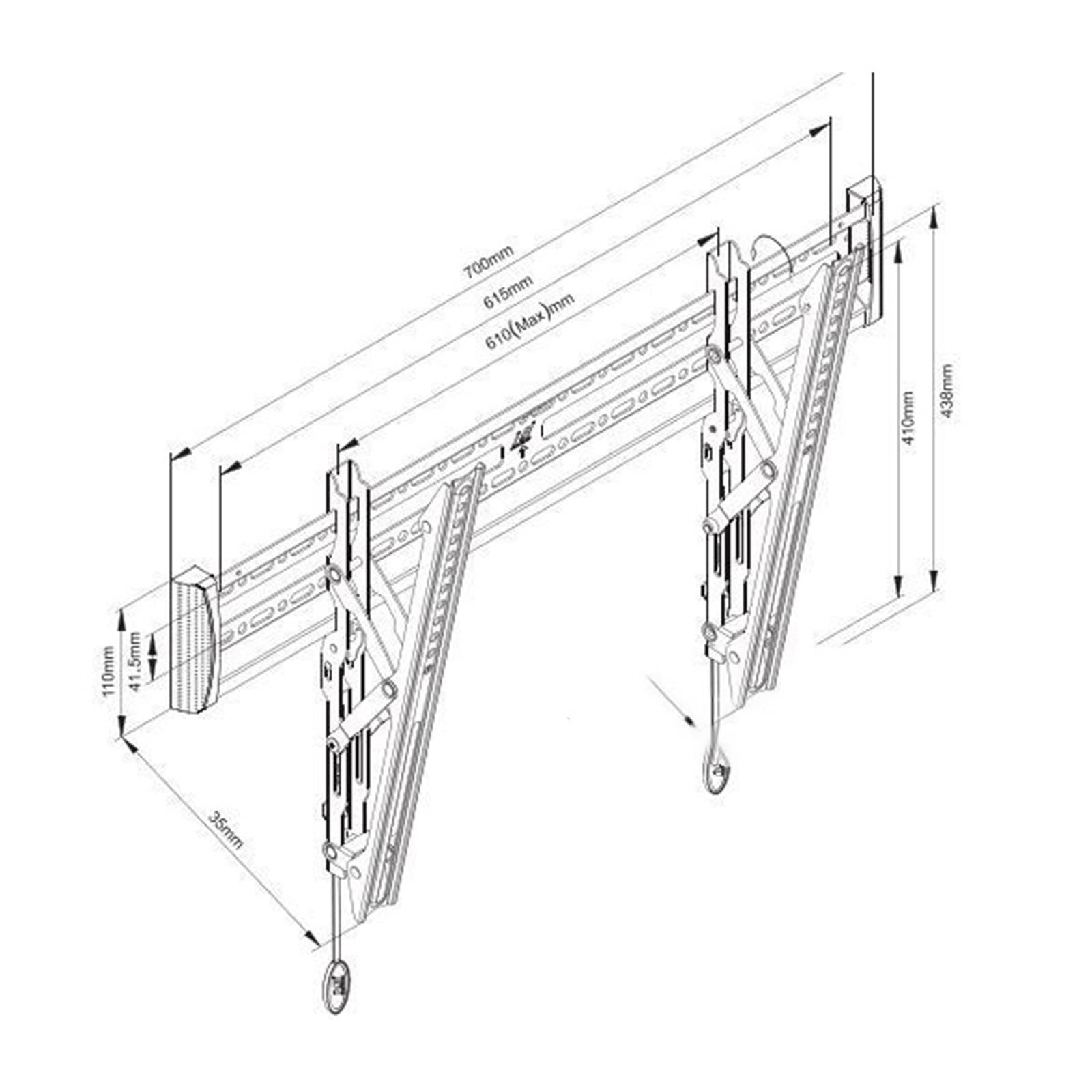 SHYKEY C3-T 40"-60" LED LCD TV Wall Mounted Bracket VESA 600X400 Tilt Monitor Mount