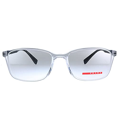 Prada Linea Rossa Lifestyle PS 04IV 2AZ1O1 Transparent Plastic Rectangle Eyeglasses 53mm