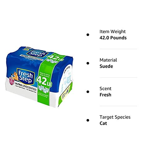 Fresh Step Ultra Unscented Litter, Clumping Cat Litter, 20 Pounds (42 Pounds)