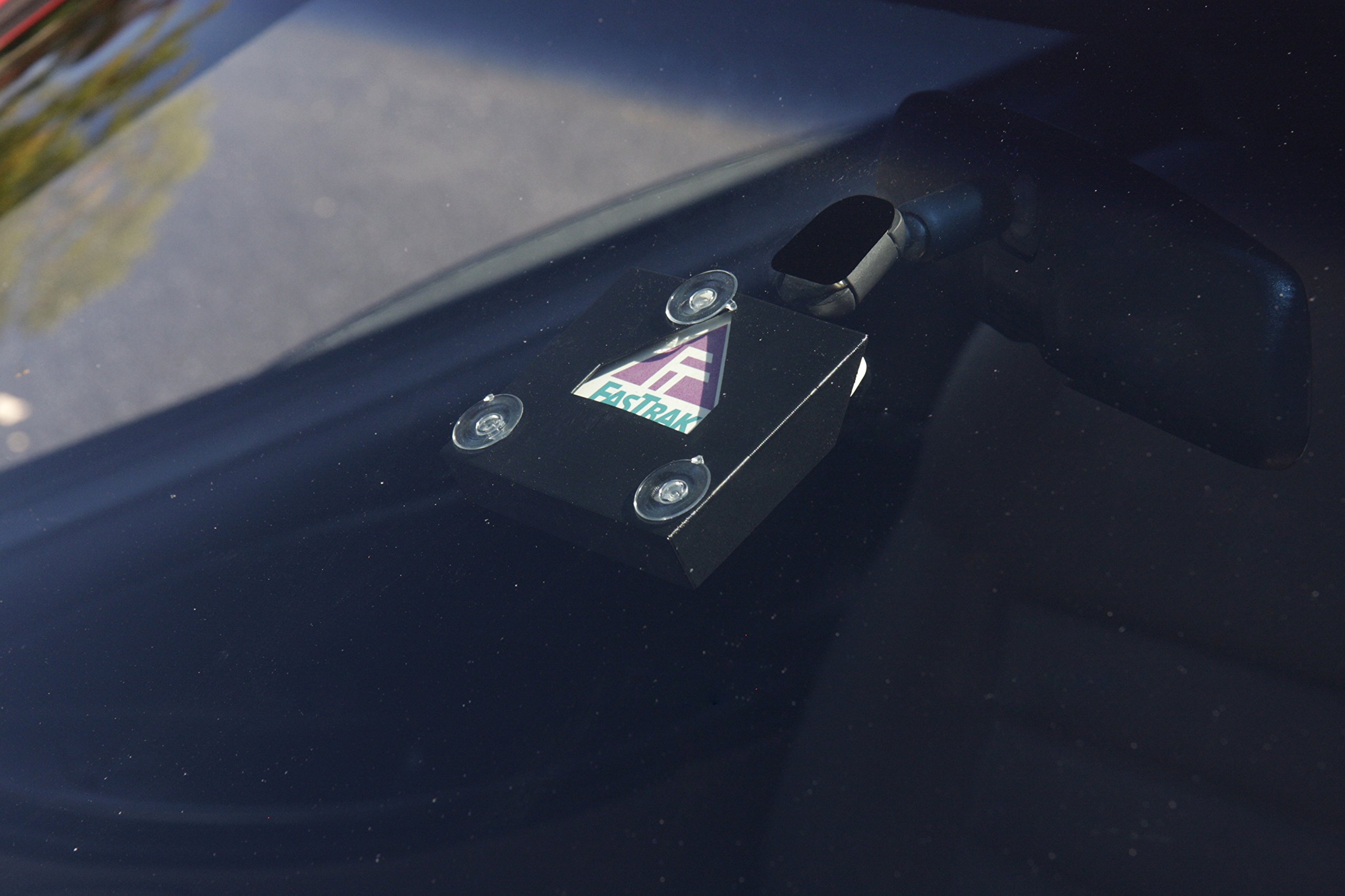 Free Thought Designs Toll Transponder Holder for Fastrak Pass in California (CA) 4 Point Mount - Black, Made in The USA
