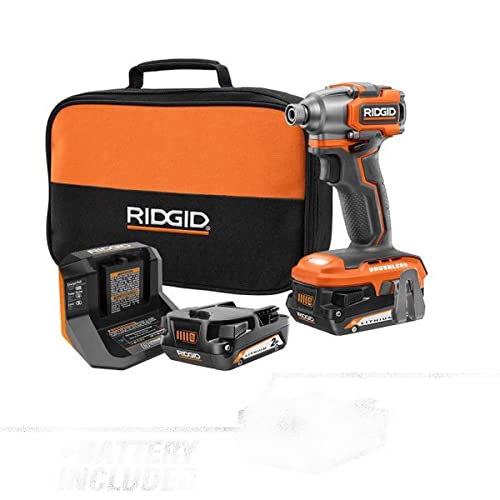 RIDGID 18V SubCompact Brushless Cordless Impact Driver Kit with (1) 2.0 Ah Battery,