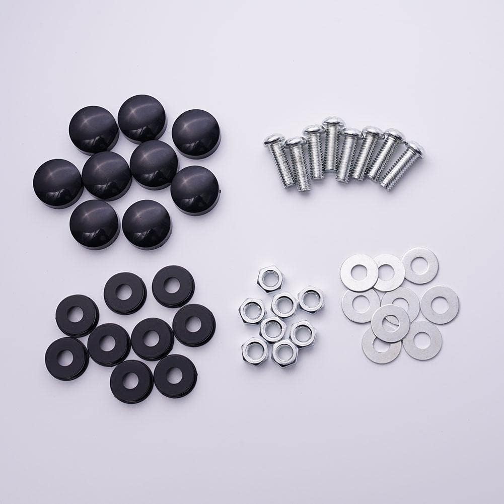 2Pcs Clear Unbreakable License Plate Shields Plate Cover License Shell Protective Modified Transparent License Plate Frames License Plate Frame Carbon Fiber License Plate Frame with Fastening Screws