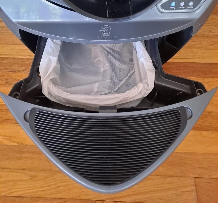 EcoLeo Liners, Litter-Robot 3 Compatible, Compostable New & Improved, Plastic-Free bags with Handles, Thick, for Automatic Litter Box Waste Drawers (50-Count)