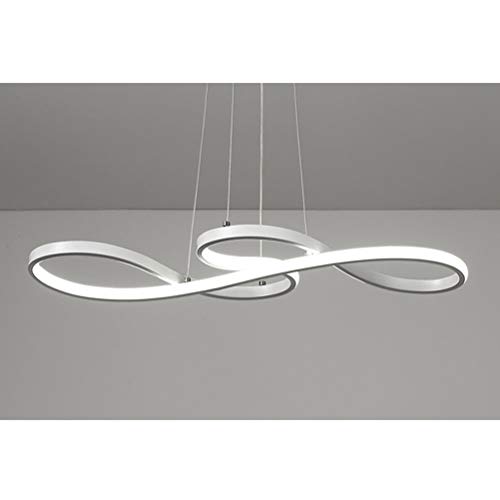 Modern LED Acrylic Chandelier Dining Room Dimmable 3000K~6500K Remote Control Pendant Lights Color/Brightness Adjustable Half Flush Mount Ceiling Hanging Lamp Fixture for Bedroom Livingroom Lighting