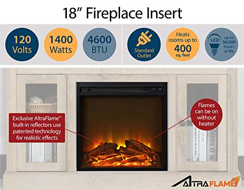 Ameriwood Home Chicago Electric Fireplace TV Console for TVs up to a 50", Espresso