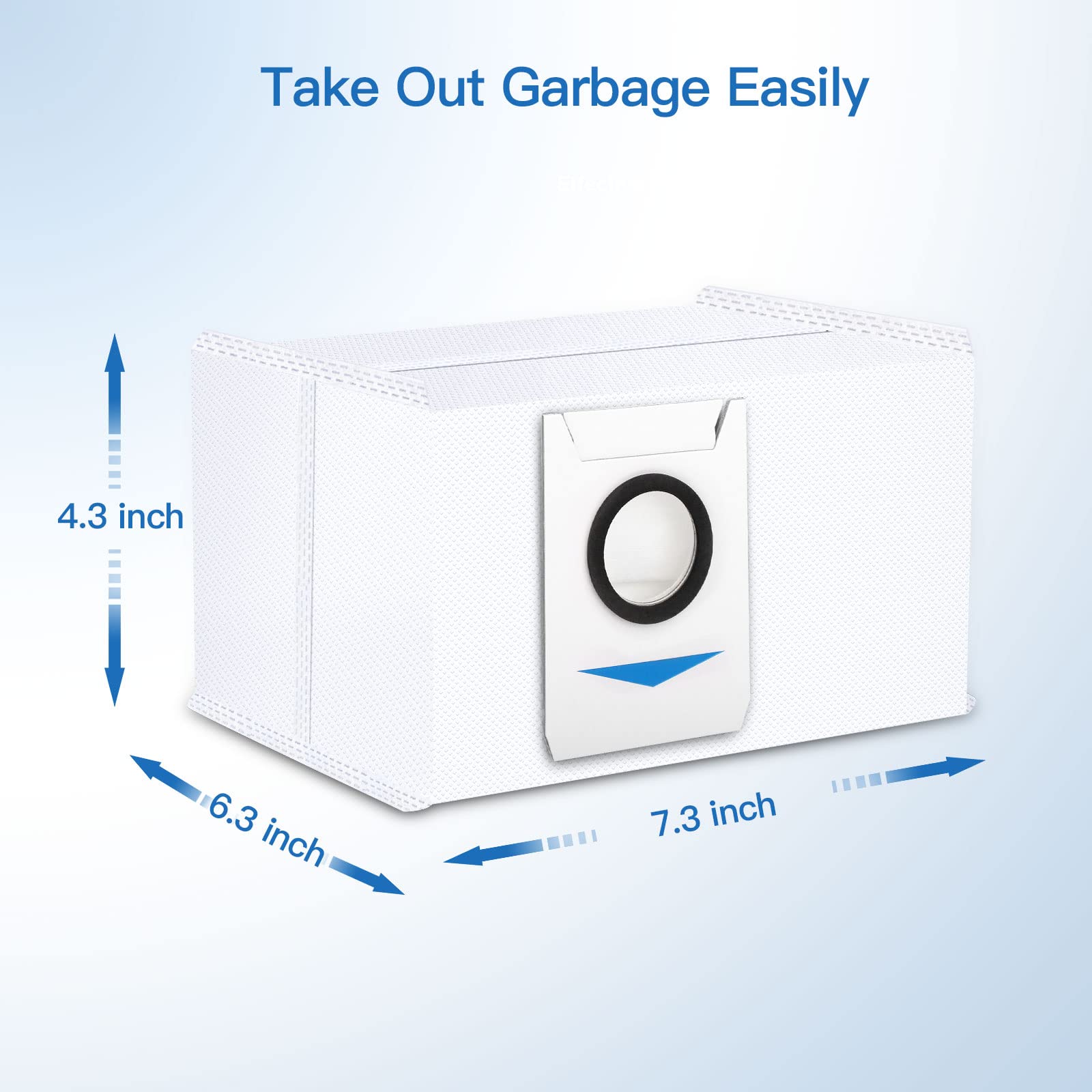 Vactop 9 Packs Dust Bags Replacement Compatible with Ecovacs Deebot X1 Omni, X1 Plus, T10 Omni, T10 Plus, T20 Omni, X & T Series, 3.3 L Large Capacity Dirt Disposable Vacuum Bags