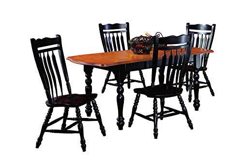 Sunset Trading 5 Piece Drop Leaf Extension Dining Set with Aspen Chairs