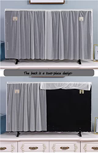 YIJIAFEIFEI Dust Cover with Openable Front Flap LCD TV Display Dust Cover Decorative Paintings Lace TV Cover for Curved/Flat TV(Size:40 inch)