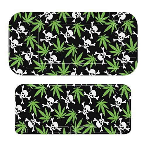 Weed Skulls Stickers Full Wrap Decal Skin Faceplate Protective Stickers Compatible for Nintendo Switch for Switch Lite