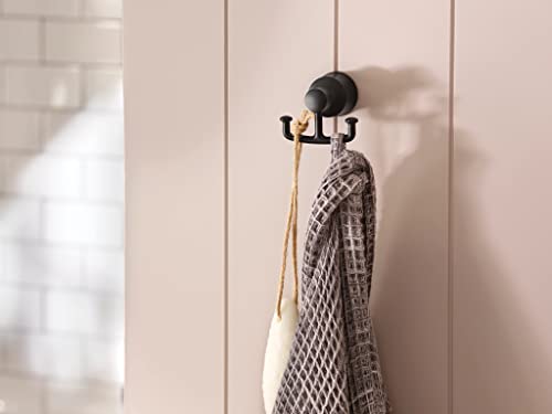 Moen YB2103BL Dartmoor Double Robe or Towel Hook, Matte Black