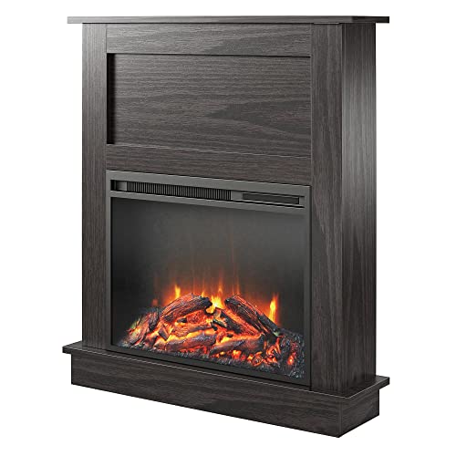 Ameriwood Home Ellsworth Fireplace with Mantel, Espresso