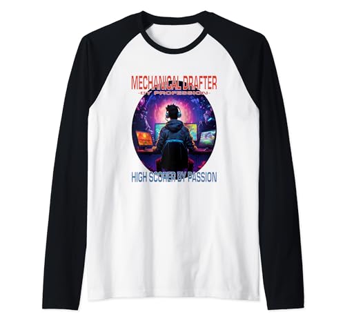 Mechanical Drafter Funny Gamer - Fun Pun Gaming Raglan Baseball Tee