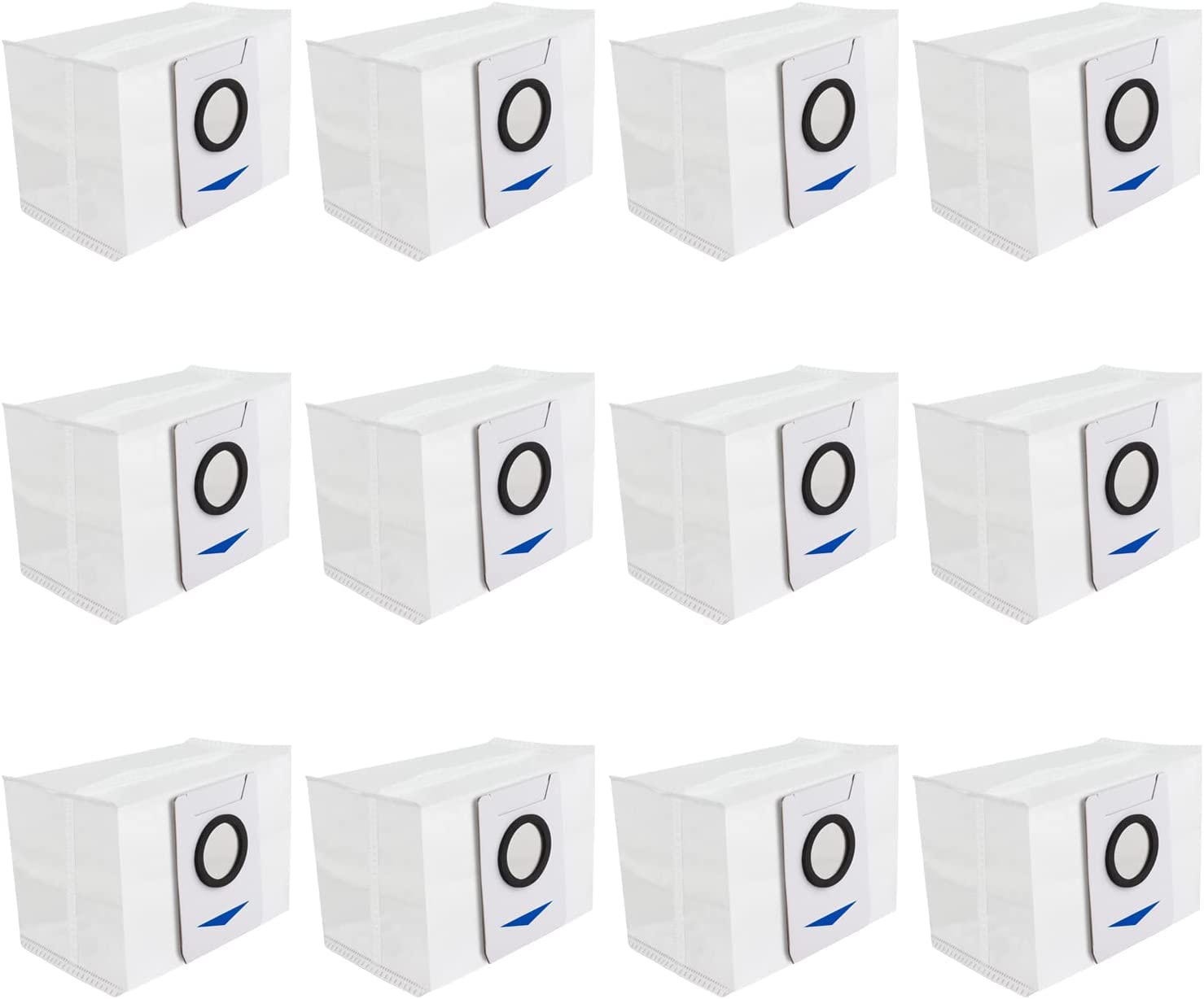 Vacuum Bags for ECOVACS DEEBOT Robot Vacuum Cleaner - Fit X1 OMNI/Turbo T10/T20 Omni/T20/T20 Max/T20 Pro/X&T Series - Disposable Replacement Dust Bag Vacuum Cleaning Accessories Part（12Pack)