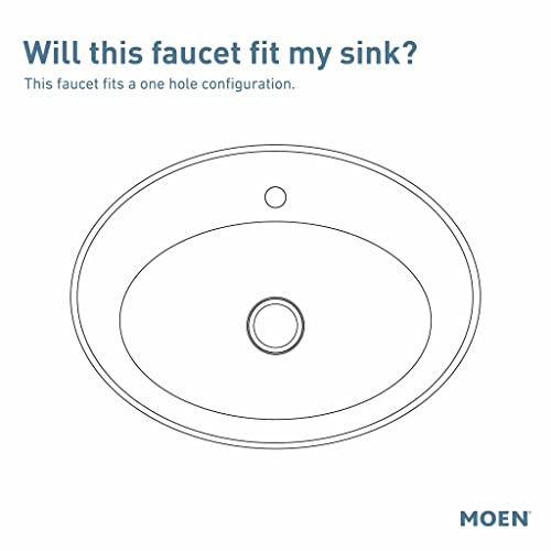 Moen S44101BG Colinet One-Handle Single Hole Traditional Bathroom Sink Faucet, Brushed Gold