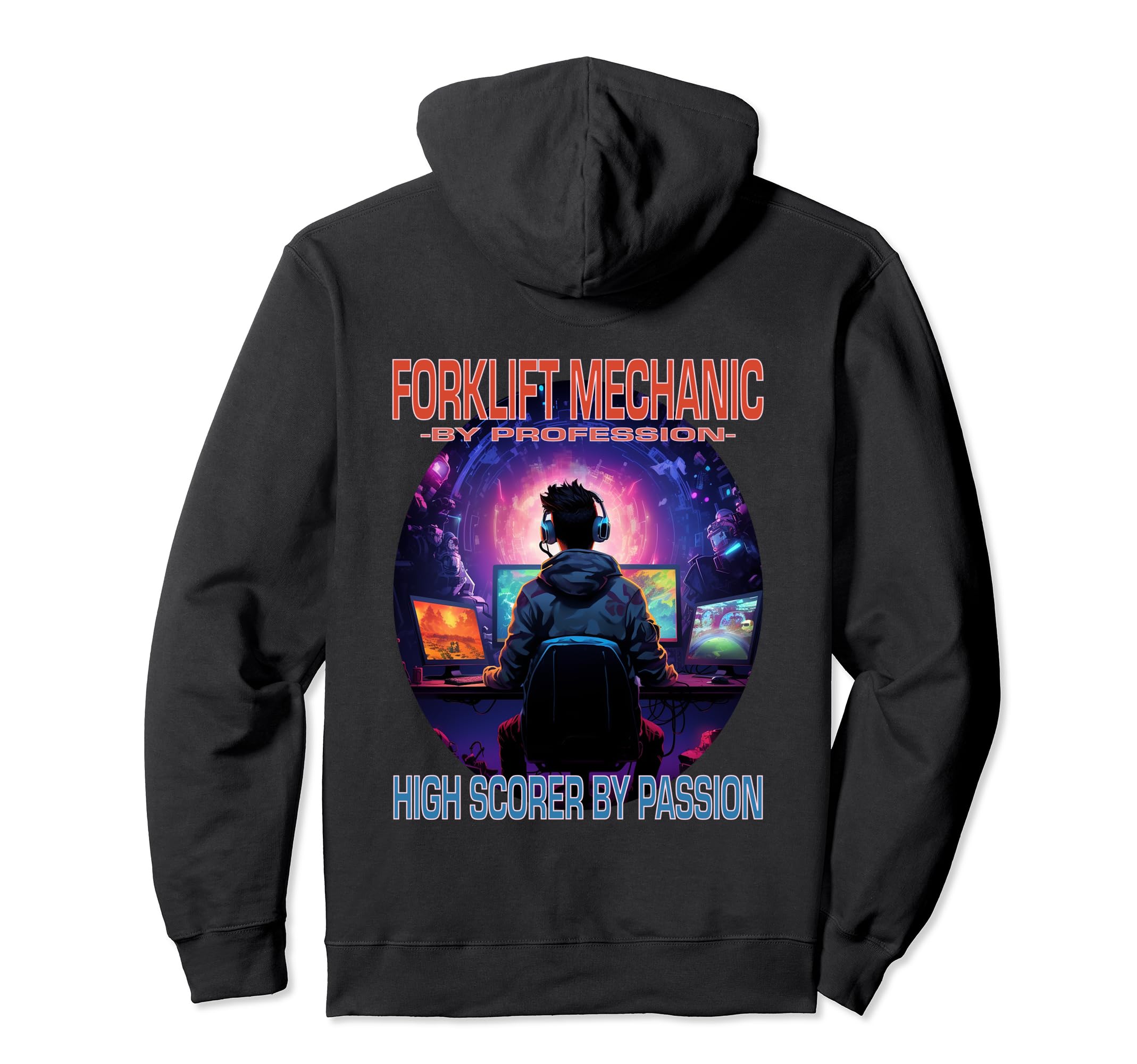 Forklift Mechanic Funny Gamer - Fun Pun Gaming Pullover Hoodie