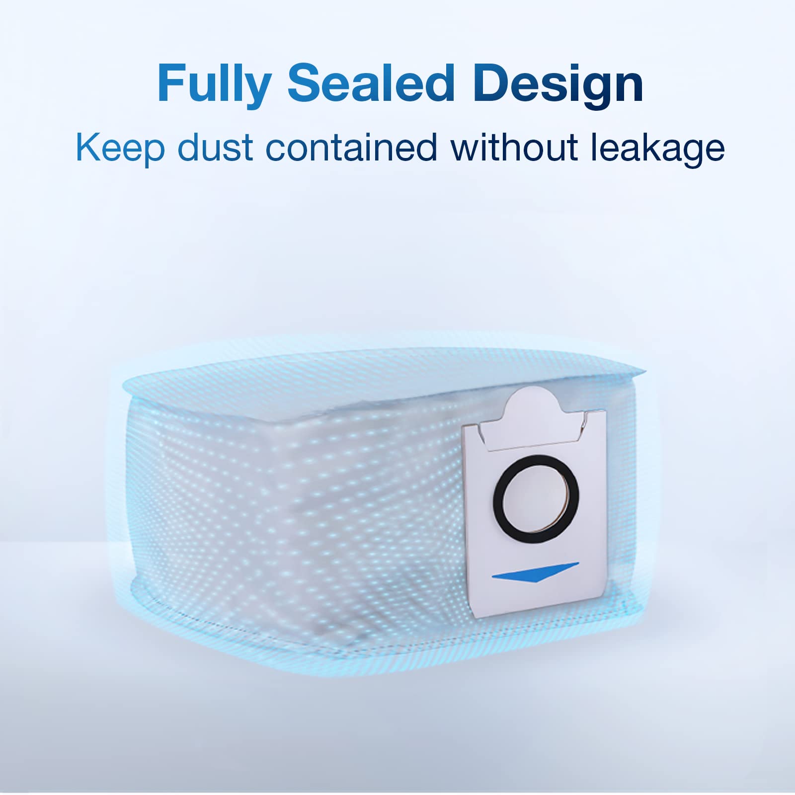 ECOVACS Dustbag 3 Pcs for DEEBOT T30S / T30S COMBO / X2 OMNI/ X2 COMBO / X2 OMNI COMPLETE Robot Vacuum and Mop Combo, White