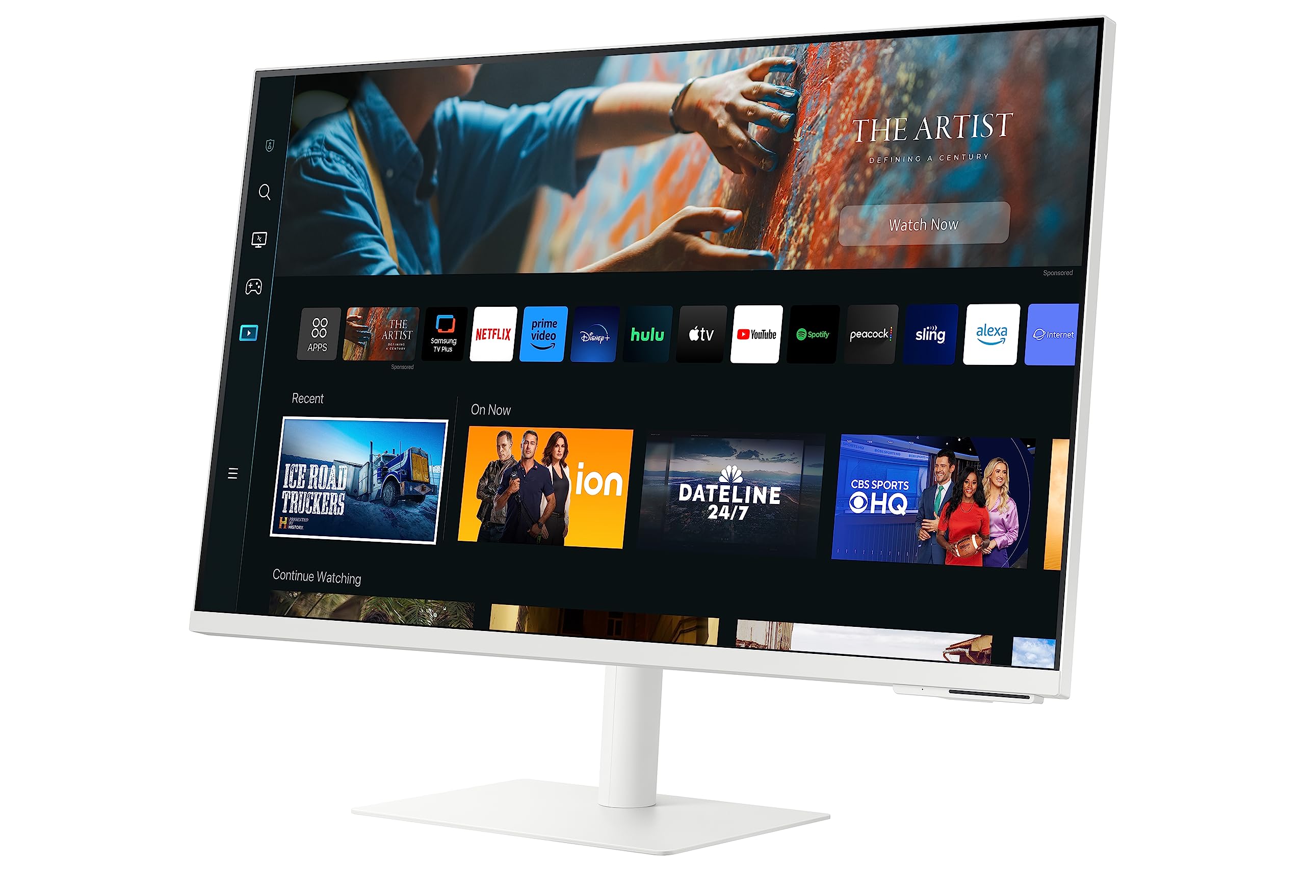 SAMSUNG 32-Inch M70C Series UHD Smart Computer Monitor w/Streaming TV, Gaming Hub, Adjustable Stand, Remote PC Access, Slimfit Camera, Multiple Ports, Mobile Connectivity, LS32CM703UNXZA, White