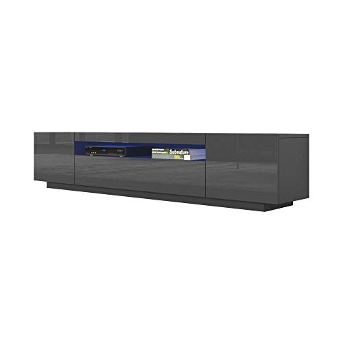 MEBLE FURNITURE & RUGS Miami 200 Modern 79-inch TV Stand White