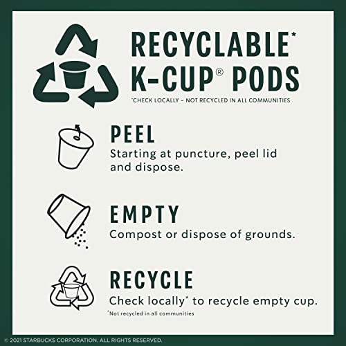 Starbucks Medium Roast K-Cup Coffee Pods β Mocha for Keurig Brewers β 6 boxes (60 pods total)