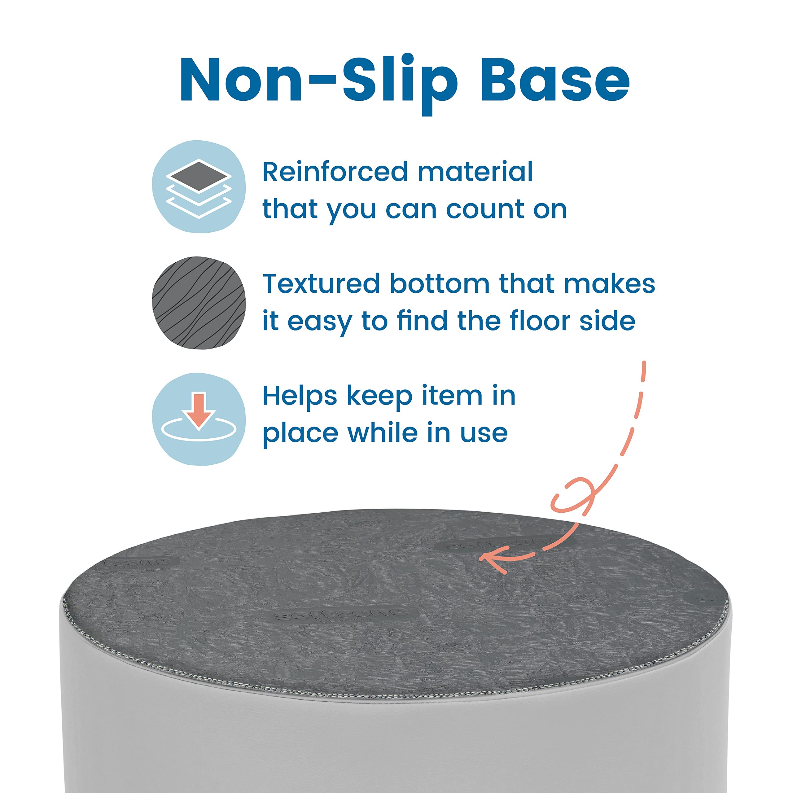ECR4Kids SoftZone Floor Cushions with Handles, 2" Deluxe Foam, Round, Purple, (6-Pack)