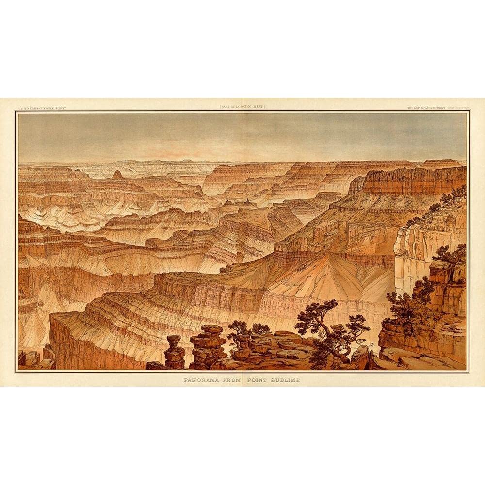 ArtDirect Grand Canyon - Panorama from Point Sublime 10x6 UnFramed Art Print Poster Ready for Framing by Holmes, William Henry
