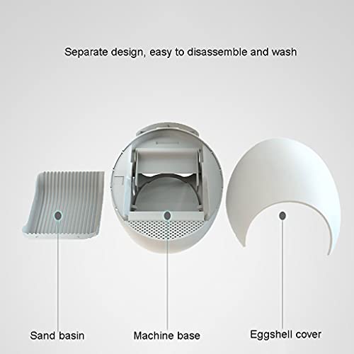 HONGFEISHANGMAO Cat Box Egg Shape Automatic Cat Litter Box Large Splash-Proof Cat Litter Box Semi-Enclosed Deodorant Cat Toilet Pet Supplies Cat Furniture