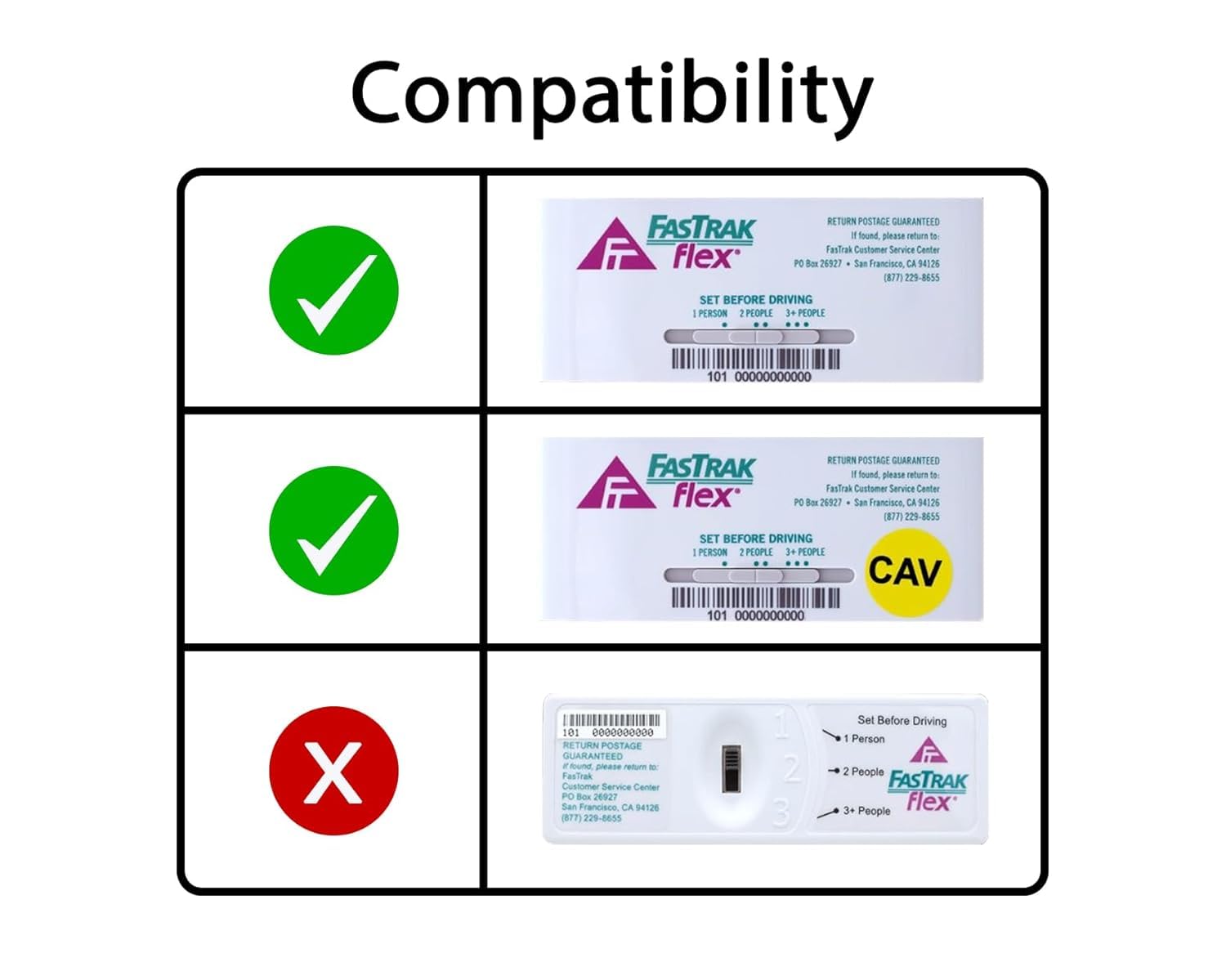 Fastrak Flex Transponder Toll Pass Holder with Suction Cups for Mounting on Windshield of Vehicles.
