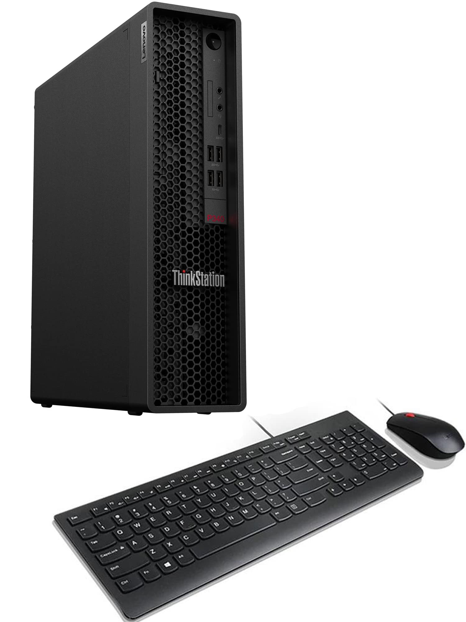 Lenovo ThinkStation P340 SFF Home & Business Mini Desktop (Intel i5-10500 6-Core, USB 3.2, Display Port, SD Card, Optical Drive, Black) Refurbished (Renewed)
