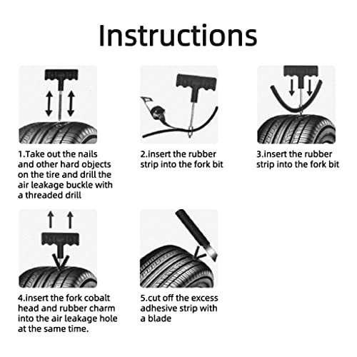 YÁSEZ Car Tire Repair Kit Puncture Plug Tools Tyre Emergency for Strips Stiring Glue Tool Accessories