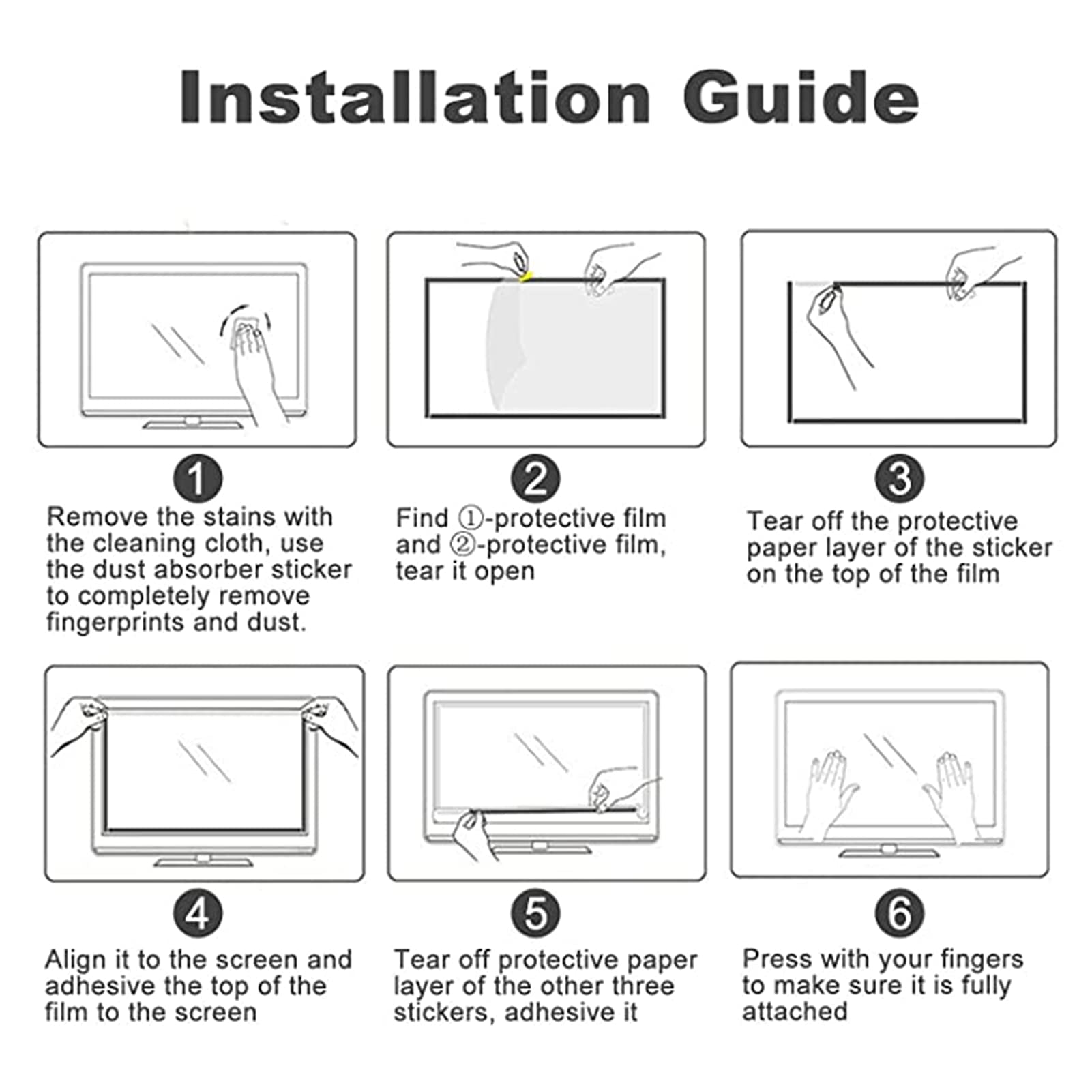 Anti Blue Light Screen Protector for TV 40~75 Inch - Anti-Glare Film for LCD, LED, 4K OLED & QLED HDTV,55inL1221xW689mm