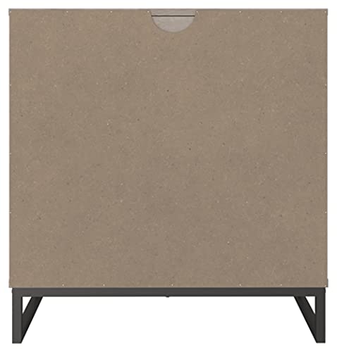 Signature Design by Ashley Neilsville Industrial 3 Drawer Chest of Drawers, Whitewash