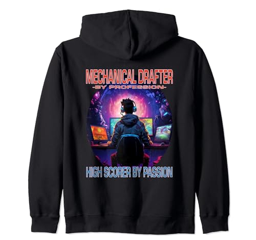 Mechanical Drafter Funny Gamer - Fun Pun Gaming Zip Hoodie