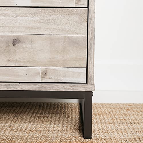 Signature Design by Ashley Neilsville Industrial 3 Drawer Chest of Drawers, Whitewash