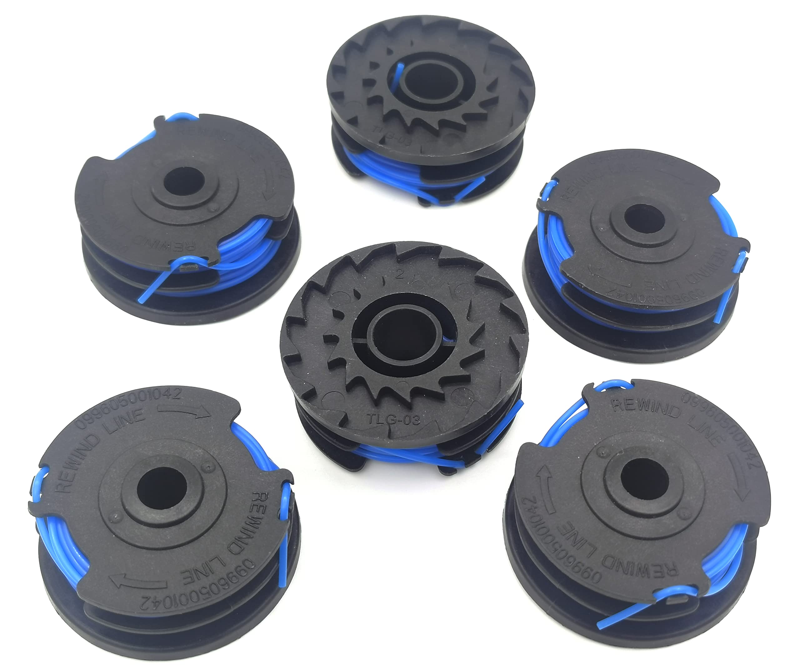 QUASION KST-120X Weed Eater String Trimmer Line 0.065" 20Ft 6-Pack,Compatible with Kobalt KST 120X-06 Electric Weed Wacker String Trimmer Spool,Pre-Wound Dual Line