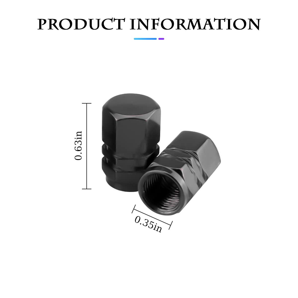 16 PCS Universal Tire Valve Stem Caps, Waterproof Airtight for Cars, Bicycles, Motorcycles, Trucks (Black)