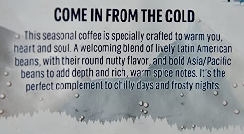 Starbucks Organic Coffee Winter Blend Whole Bean Medium Roast Arabica, Chocolate, 40 Oz