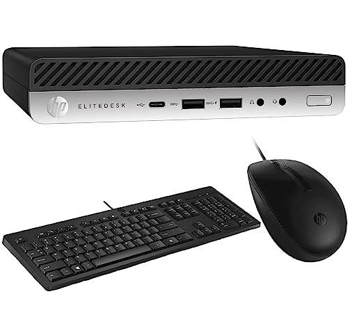 HP EliteDesk 800 G4 School & Business Mini Desktop (Intel i5-8500 6-Core, 16GB RAM, 2x4TB PCIe SSD (8TB), Intel UHD 630, USB 3.1, Display Port, Win 10 Pro) Refurbished (Renewed)